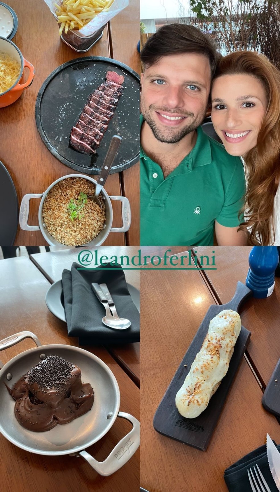 Jade Barbosa posa com o namorado, Leandro Ferlini