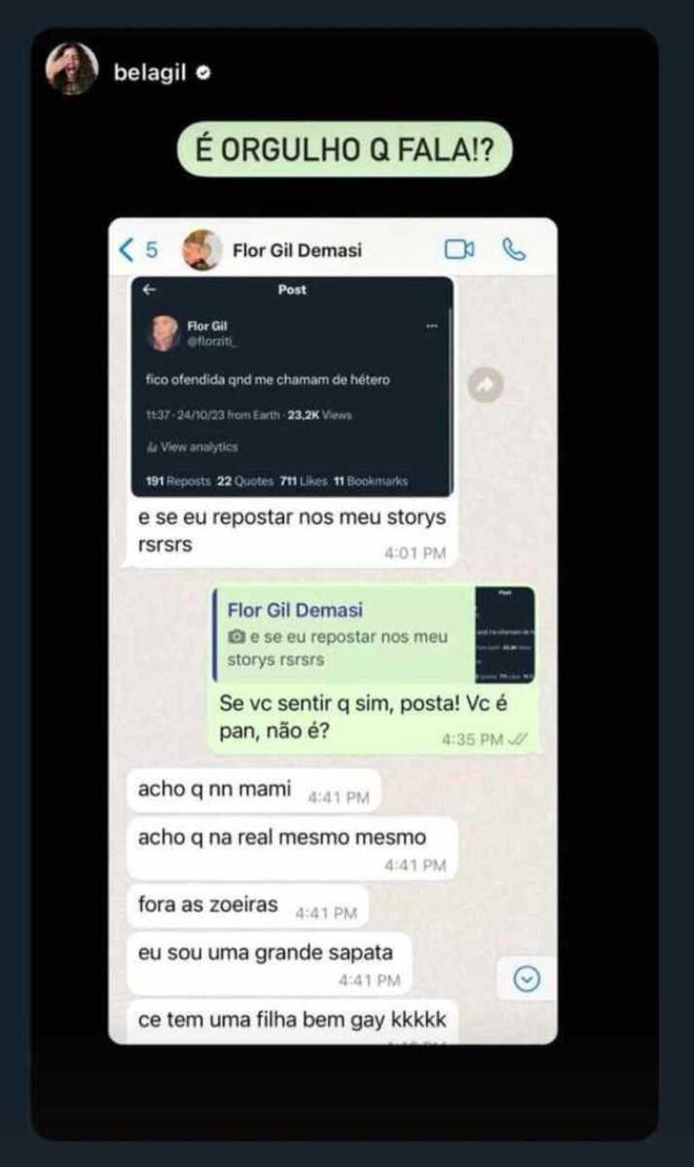 Flor Gil fala sobre o processo de descoberta de sua sexualidade: 'Não ...