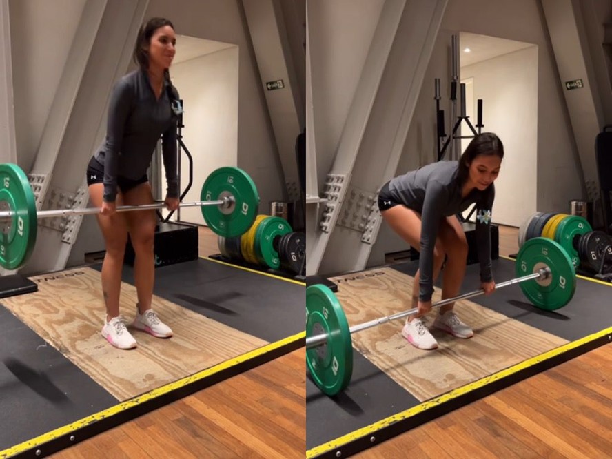 Vanessa Lopes exibe treino intenso para iniciar a semana