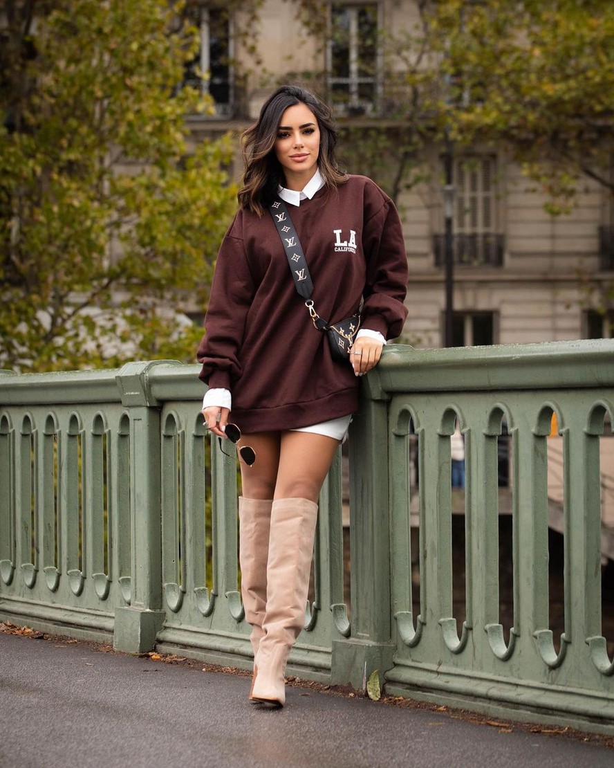 Bruna Biancardi elege look fashionista para passear por Paris