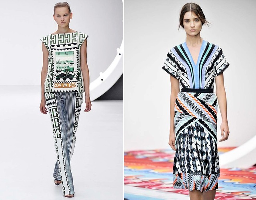 Grafismo domina passarelas internacionais do verão 2013