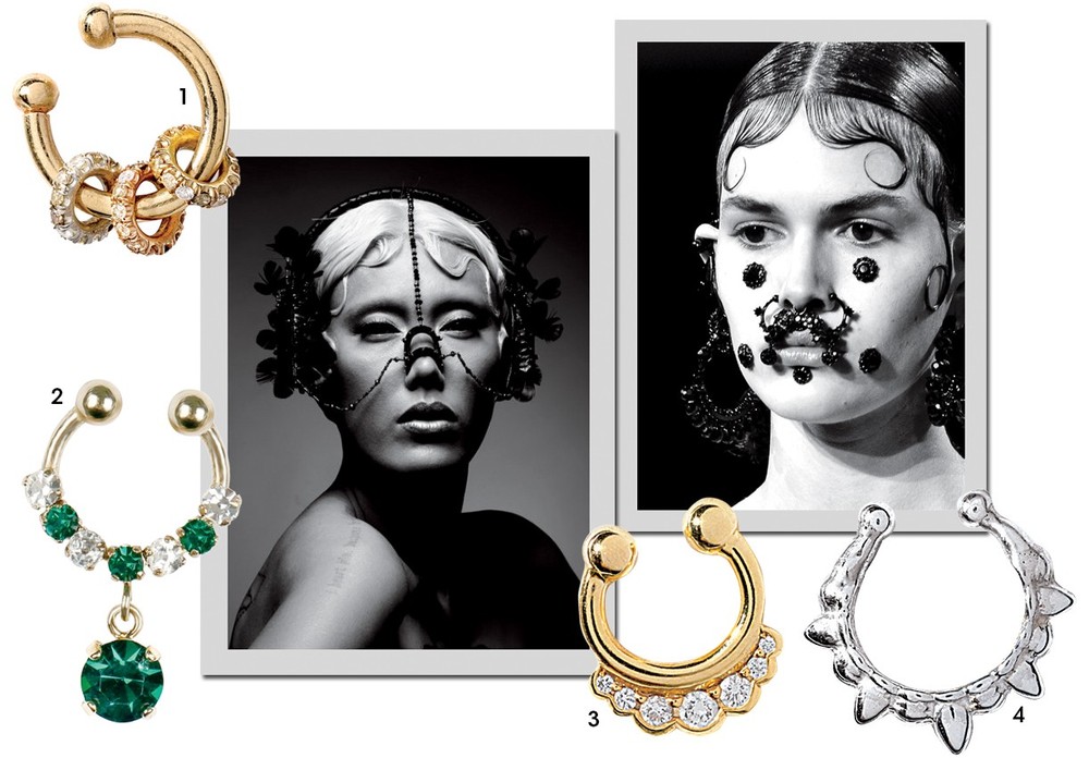 Nose rings: quatro peças para adotar a tendência do piercing fake