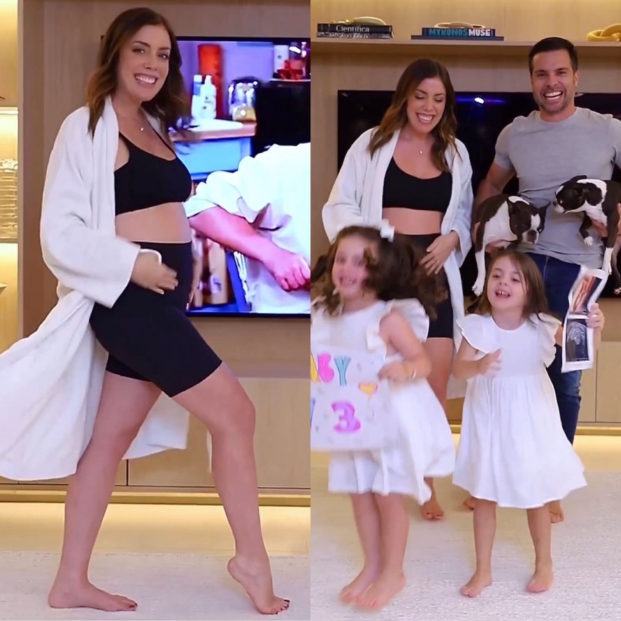 Fabiana Justus anuncia gestação do terceiro filho