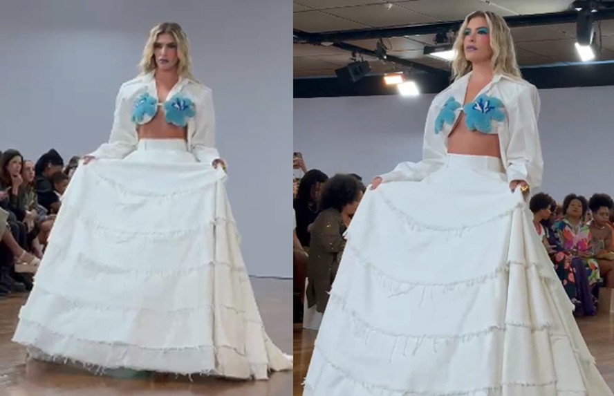 Confiante, Lorena Improta estreia na passarela da SPFW ao deafilar para ...