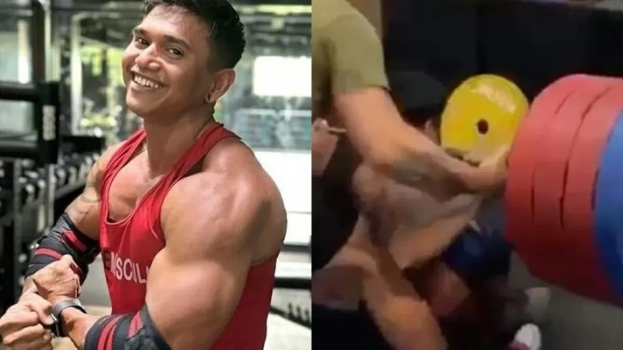 Influencer morre após tentativa de agachamento com barra de 210kg