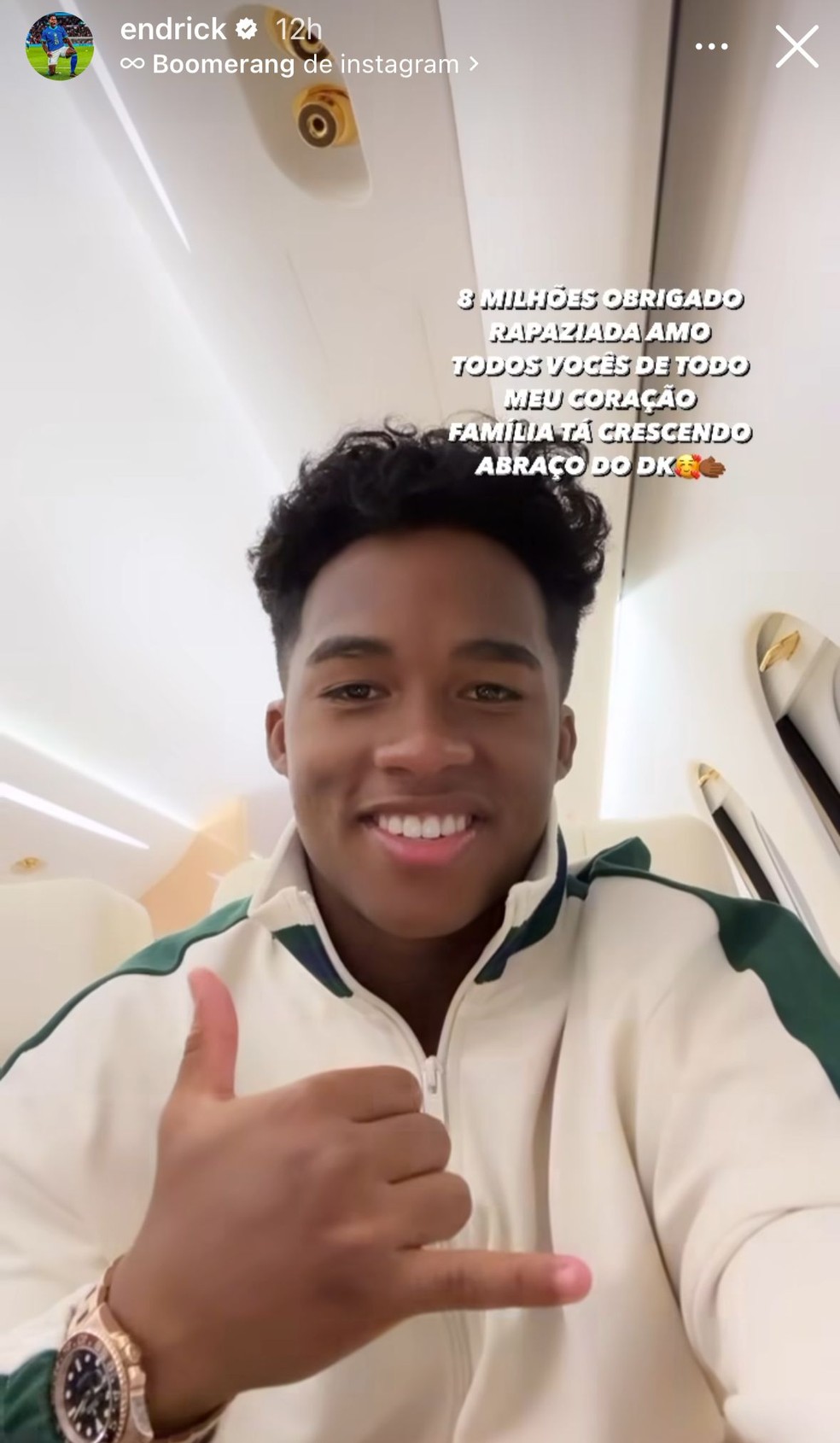 Nova joia da Seleção, Endrick comemora marca importante nas redes sociais