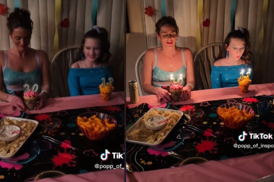 Irmãs fazem festa de aniversário inspirada no filme 'De repente 30'