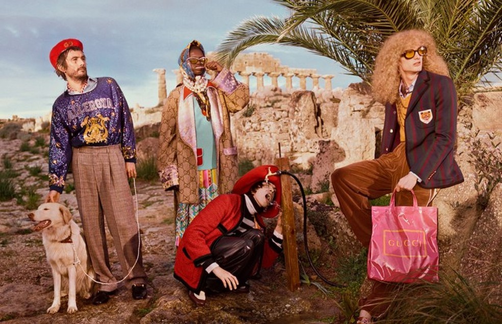 O pre-fall da Gucci vai te deixar com vontade de festejar na Grécia antiga
