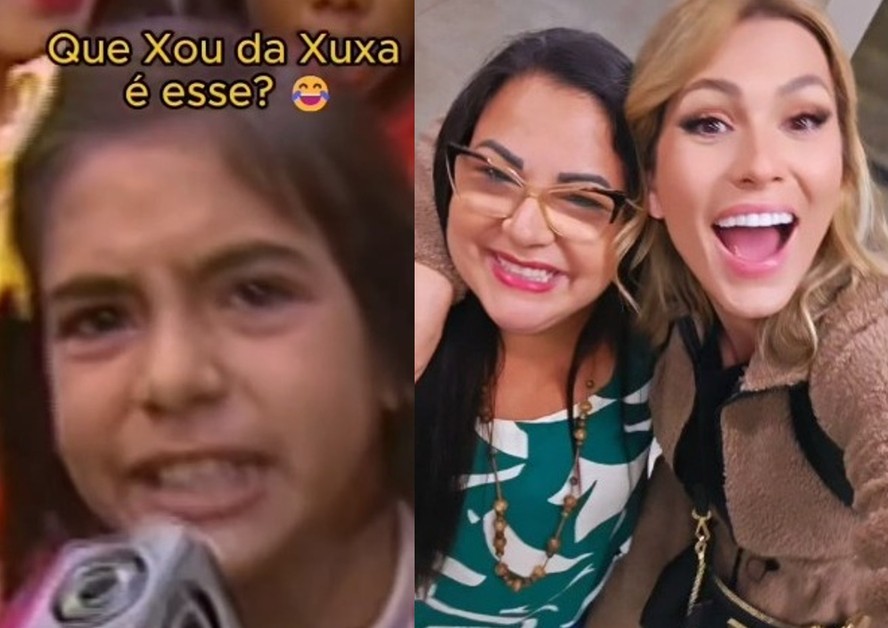 É ela! Menina que viralizou com 'que Xou da Xuxa é esse?' posa com Lívia Andrade