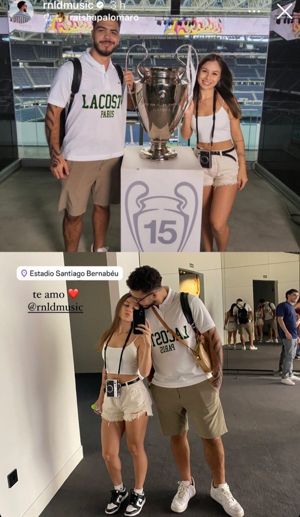 Filho mais velho de Ronaldo Fenômeno, Ronald tieta Bola de Ouro do pai ...