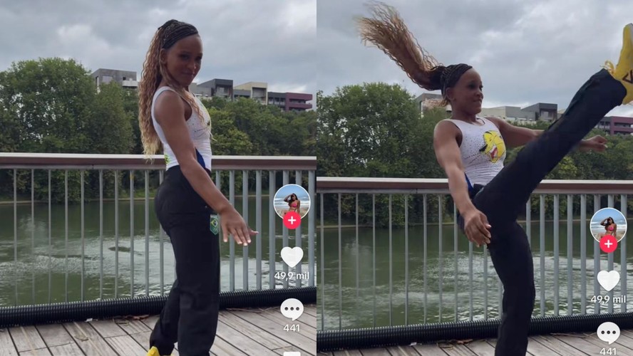 Em Paris, Rebeca Andrade surge dançando em clima de descontração e ...