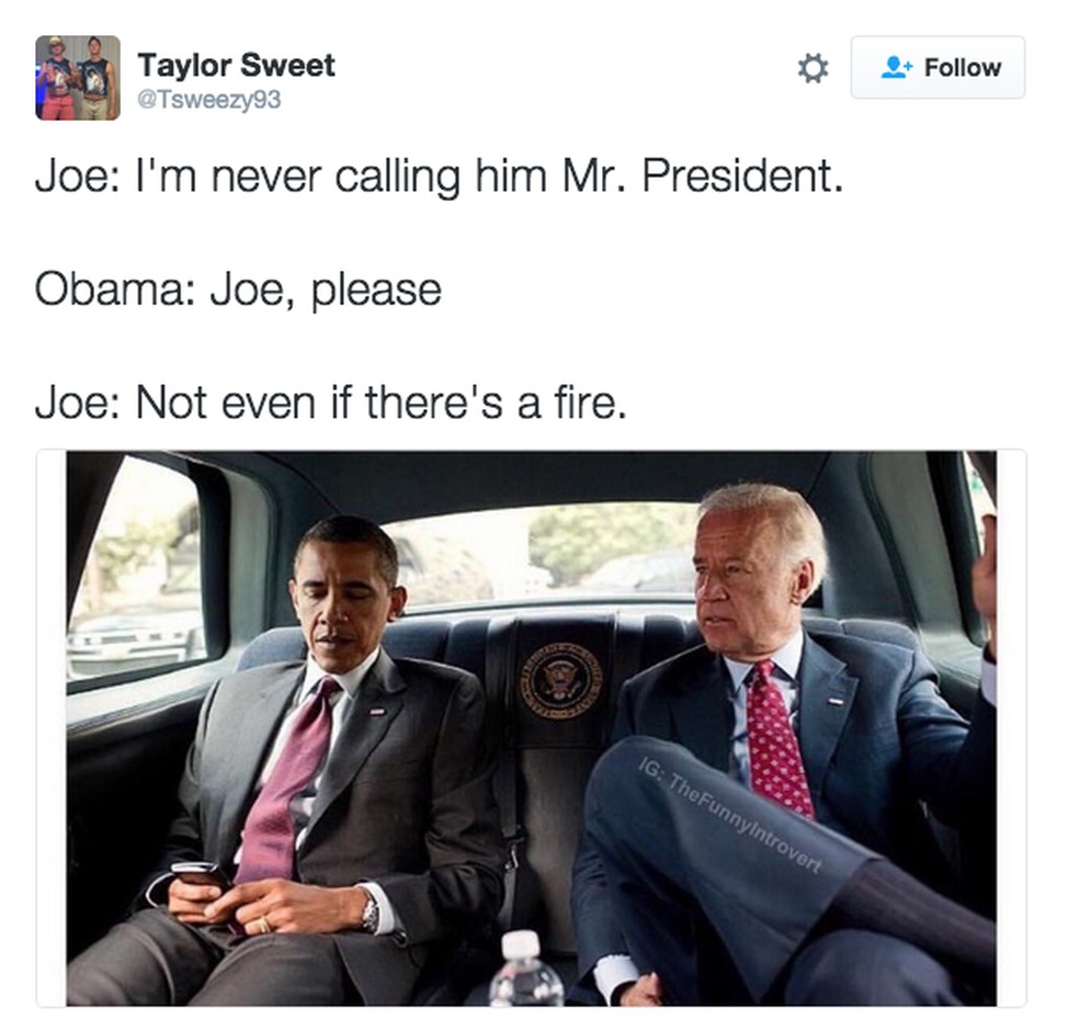 Após vitória de Trump, memes com revolta de Biden e Obama tomam conta ...