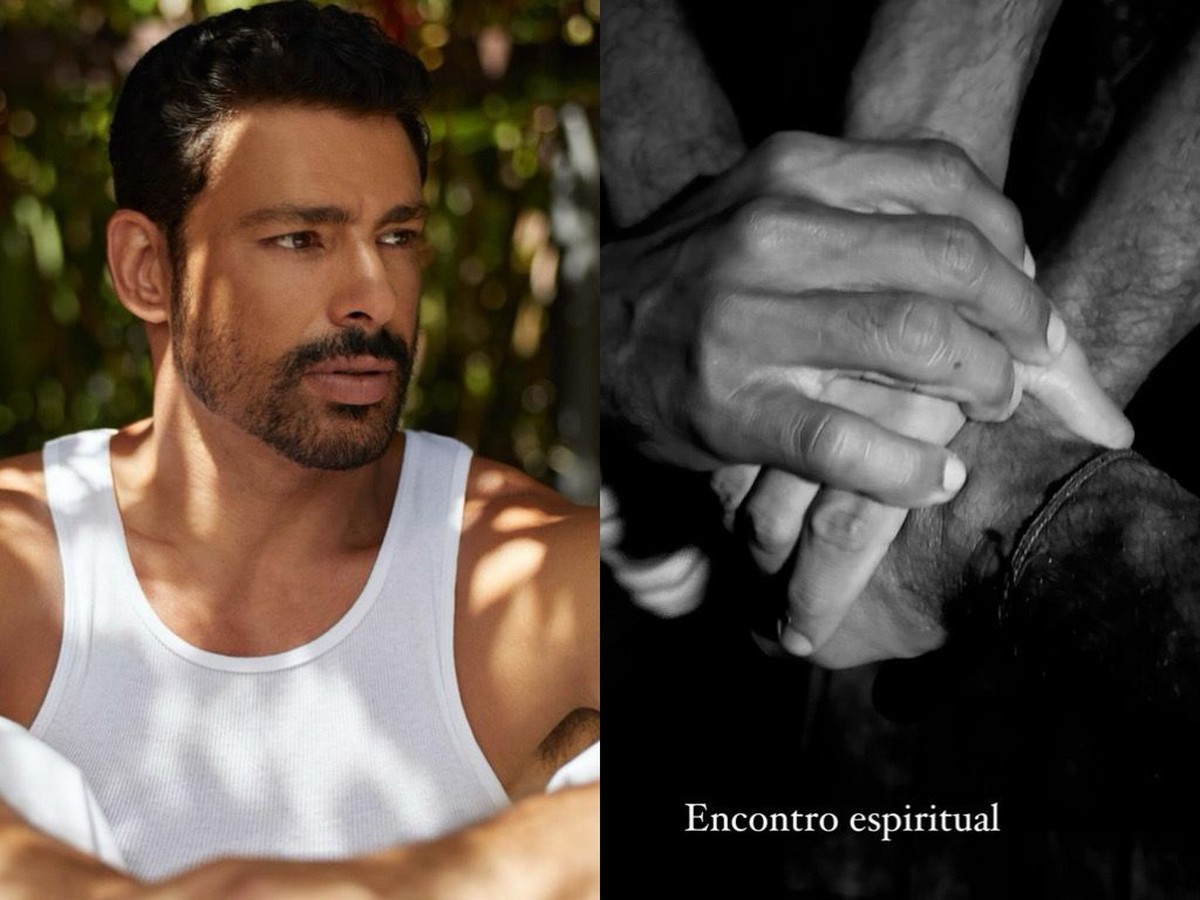 Cauã Reymond exibe 'encontro espiritual'