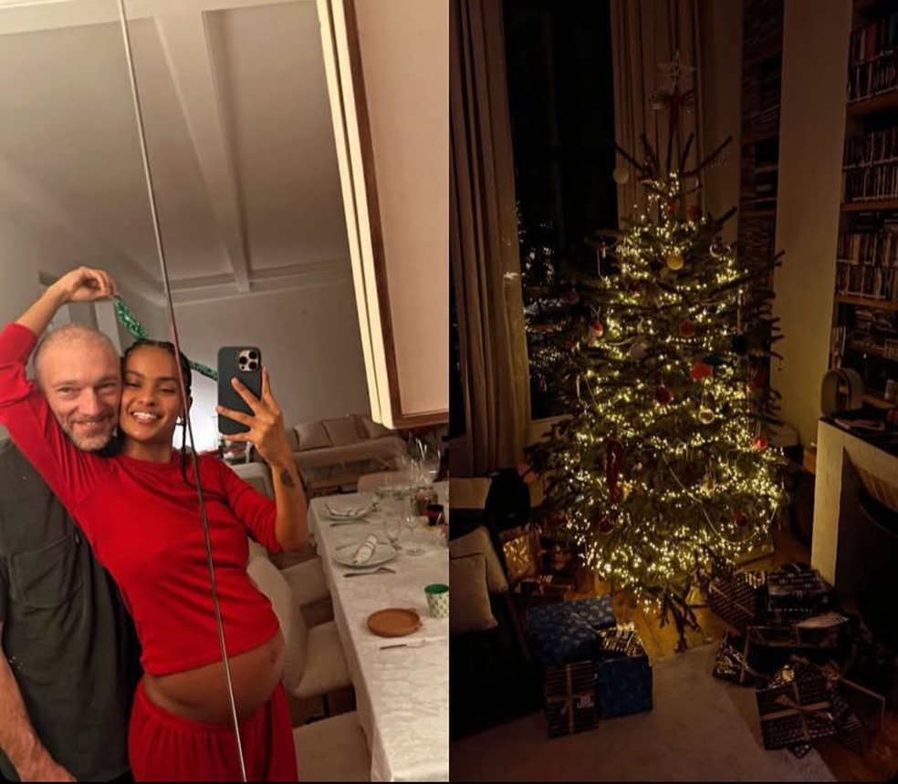 Grávida, Narah Baptista exibe barrigão em clima de natal ao lado de ...