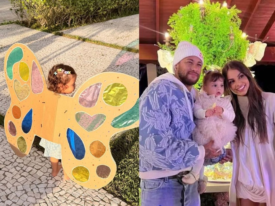 Helena, filha de Amanda Kimberlly e Neymar, surge com asas de borboleta ...