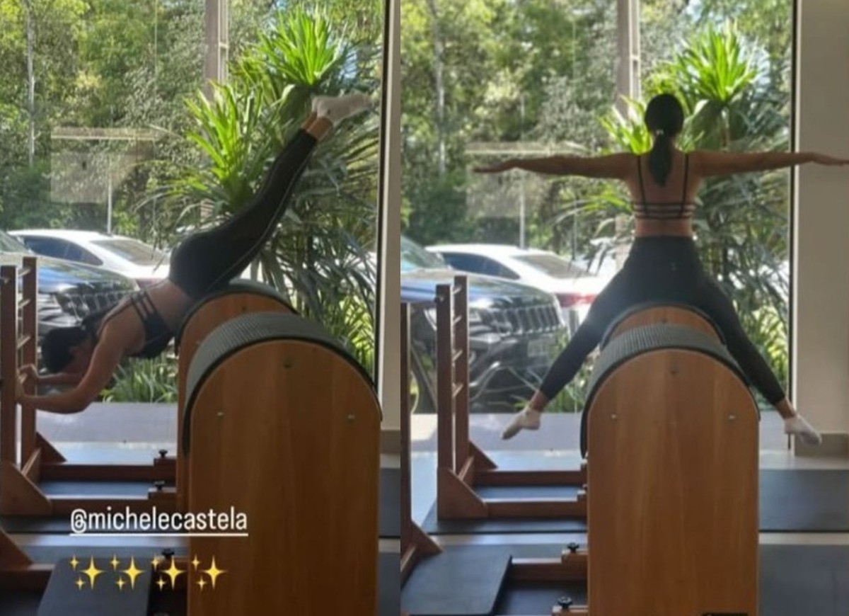 Mãe de Ana Castela mostra flexibilidade em treino