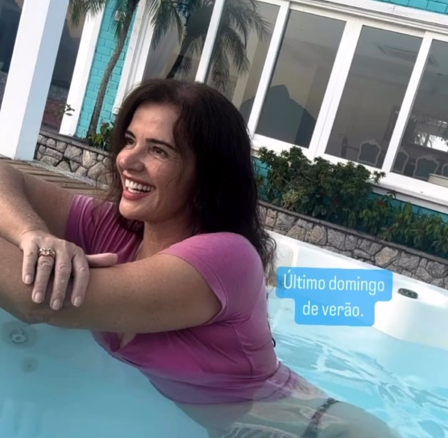 Luma de Oliveira curte domingo na hidromassagem e brinca com ilusão ...