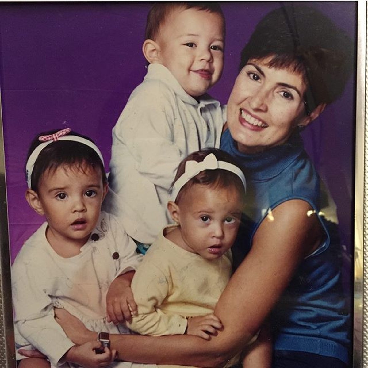 Fátima Bernardes relembra o passado com foto dos trigêmeos ainda bebês ...