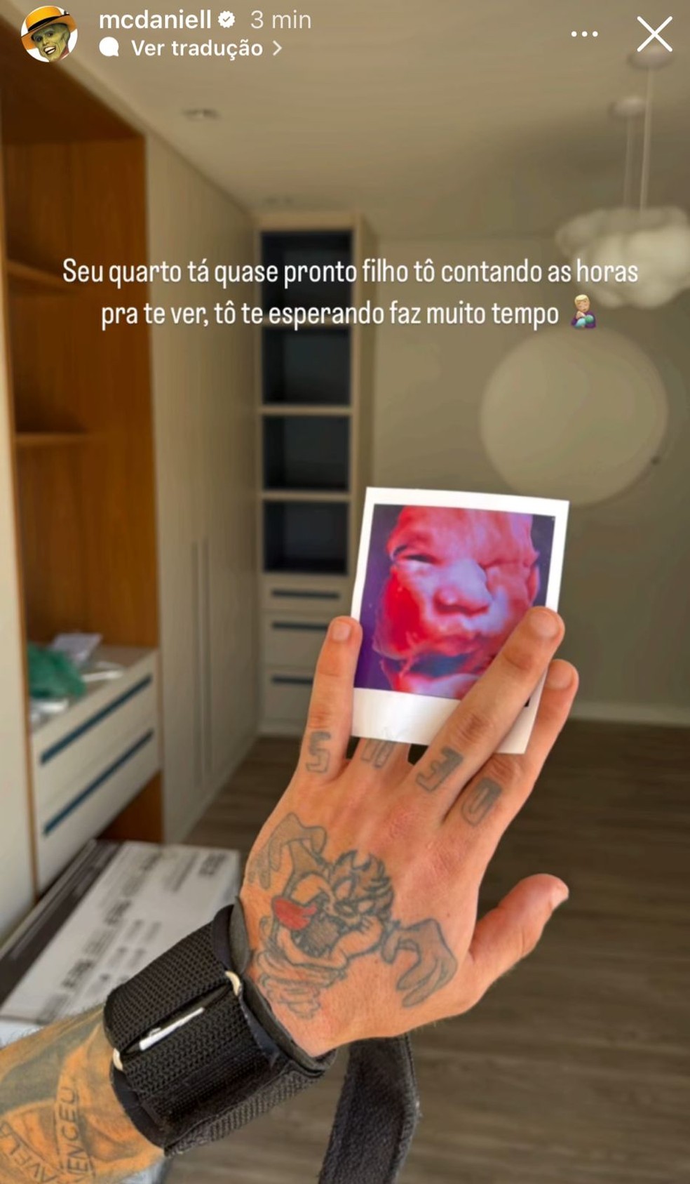MC Daniel revela ansiedade para a chegada do filho primogênito