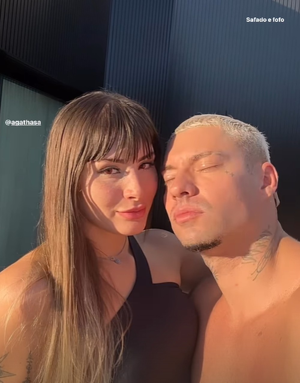 Filipe Ret posa em clima romântico com a namorada