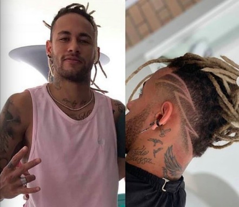 Novo visual: Neymar surpreende e surge de dreads