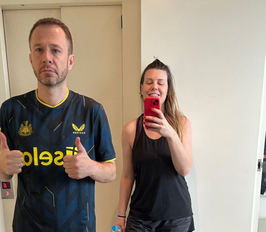 Na reta final do ano, Tiago Leifert e Daiana Garbin treinam juntos