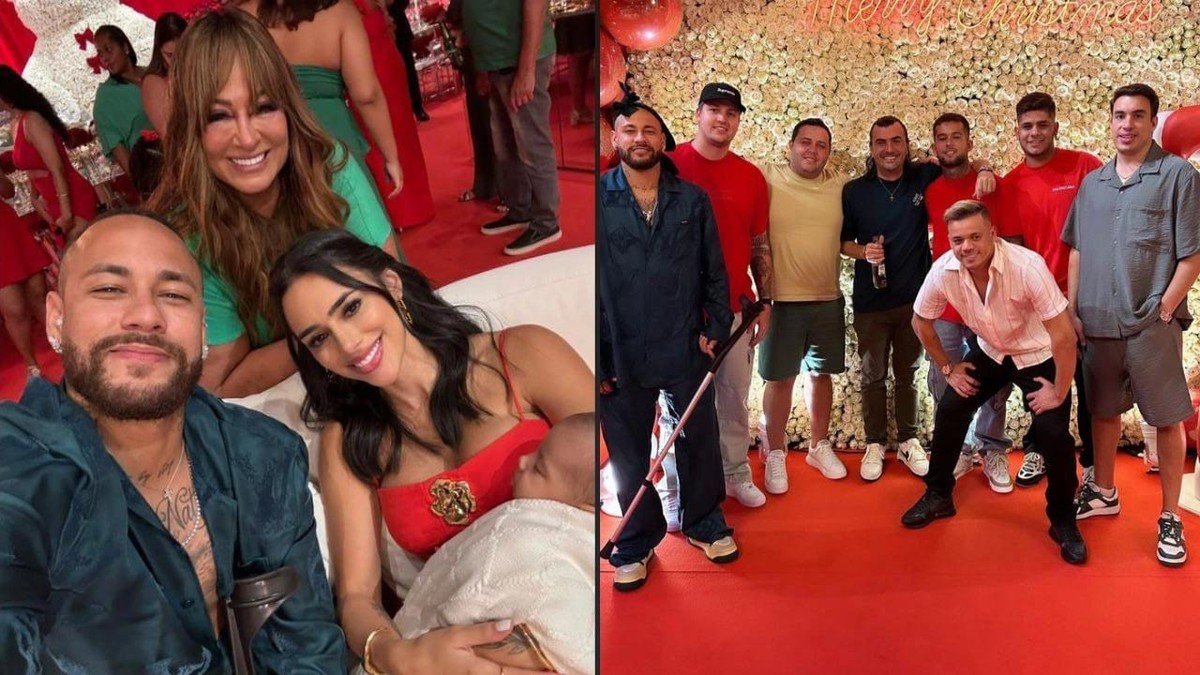 Neymar faz festa luxuosa para família e amigos em São Paulo