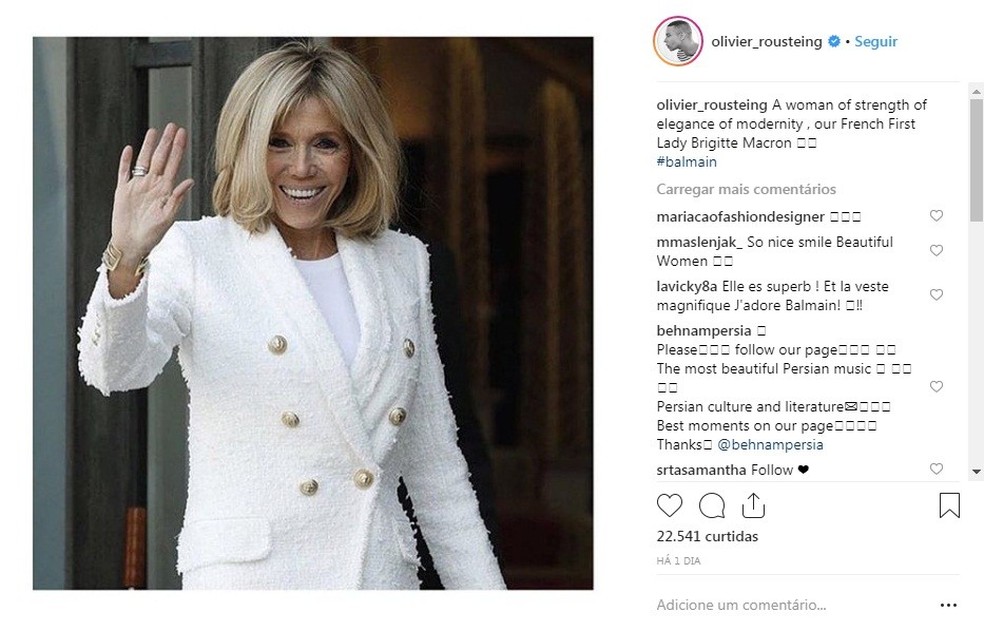 Brigitte Macron fez de uma peça o segredo de sua elegância moderna