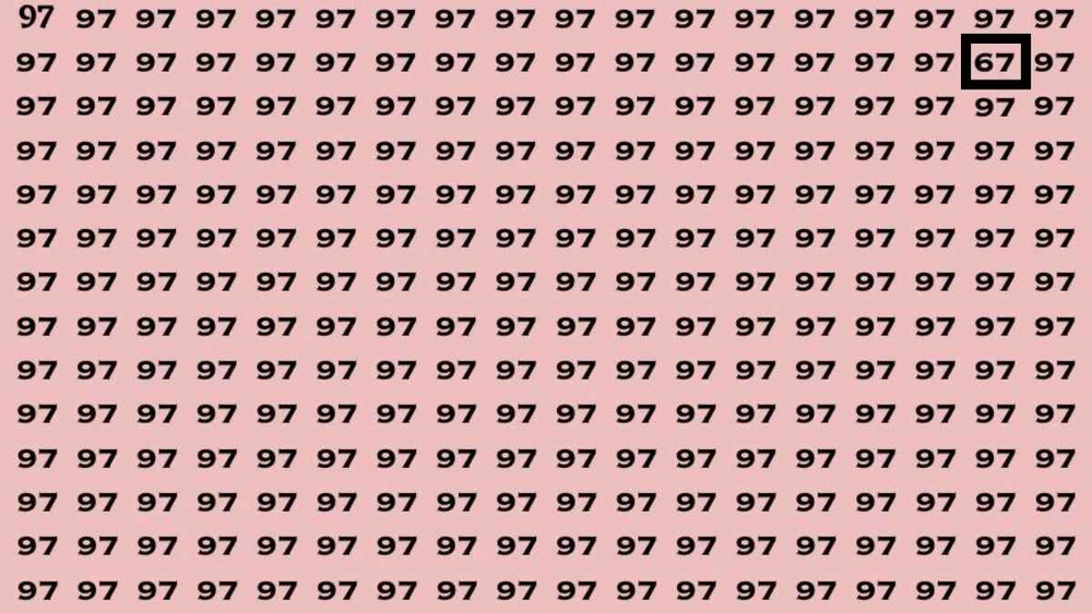 Você consegue identificar o número 67 nesta imagem em apenas três ...